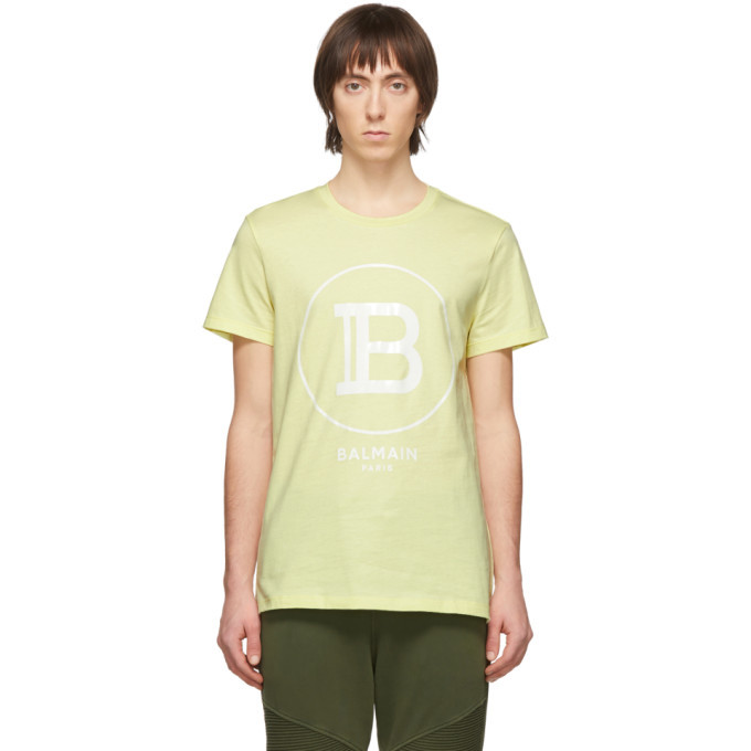 Balmain Yellow Logo T-Shirt Balmain
