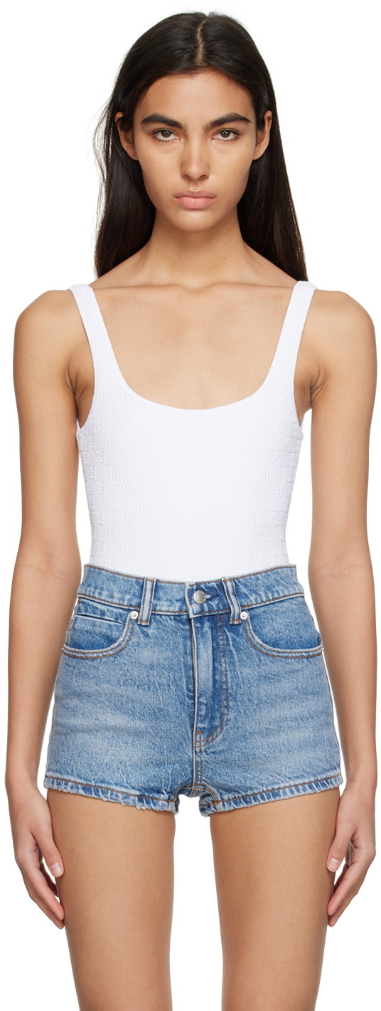 alexanderwang.t White Textured Bodysuit alexanderwang.t
