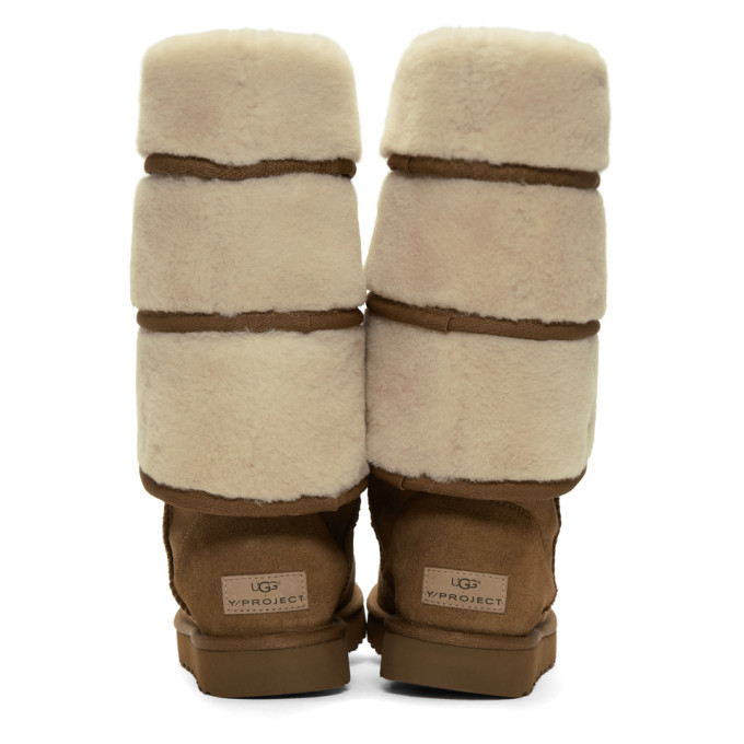 Y/Project Brown Uggs Edition Layered Boots Y/Project