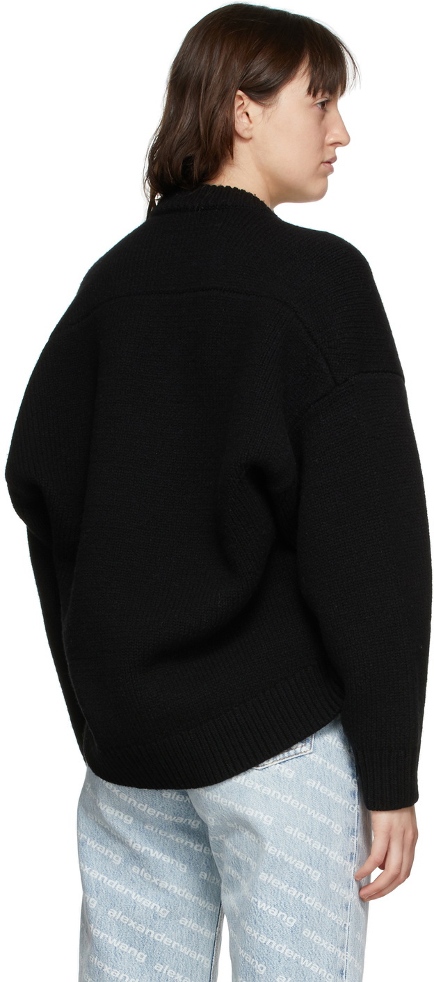 Alexander Wang Black Drape Back Sweater Alexander Wang