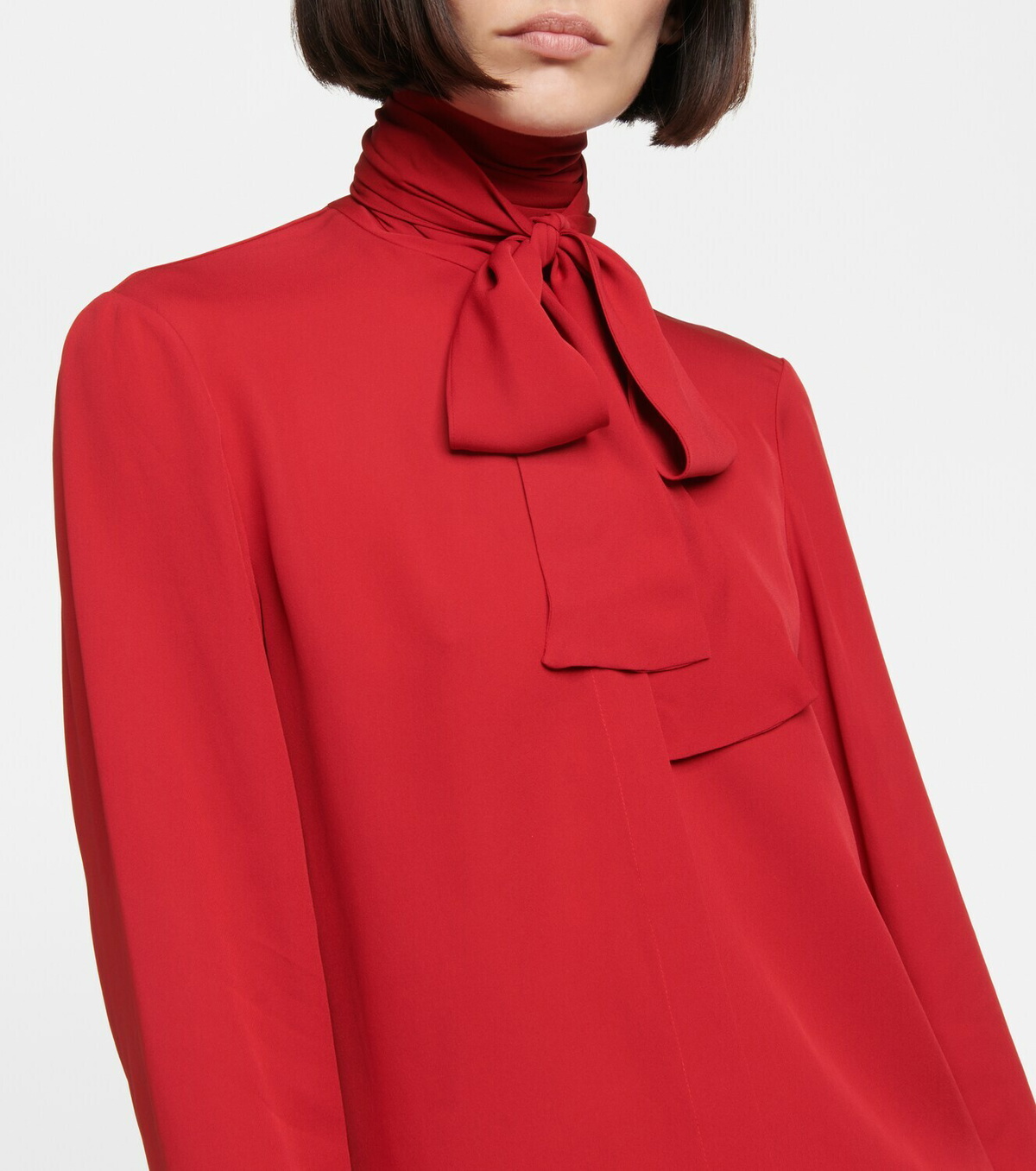 Khaite - Tash bow-detail silk georgette blouse Khaite