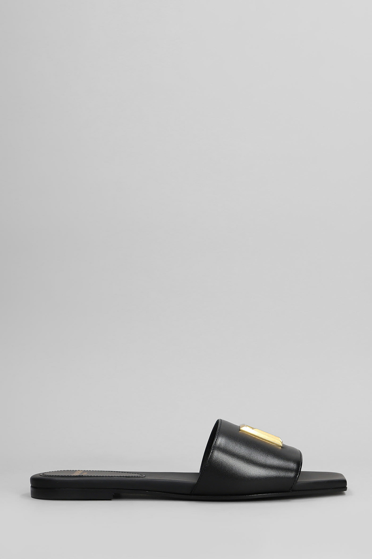 Balmain Dafne Slipper-mule In Black Leather Balmain