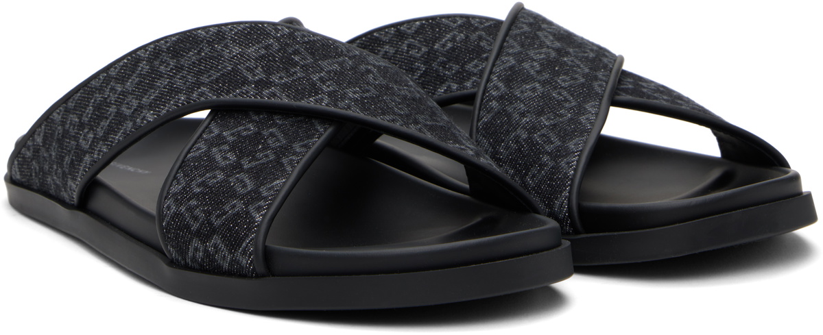 Givenchy Black G Plage Monogram 72 Pool Slides Givenchy