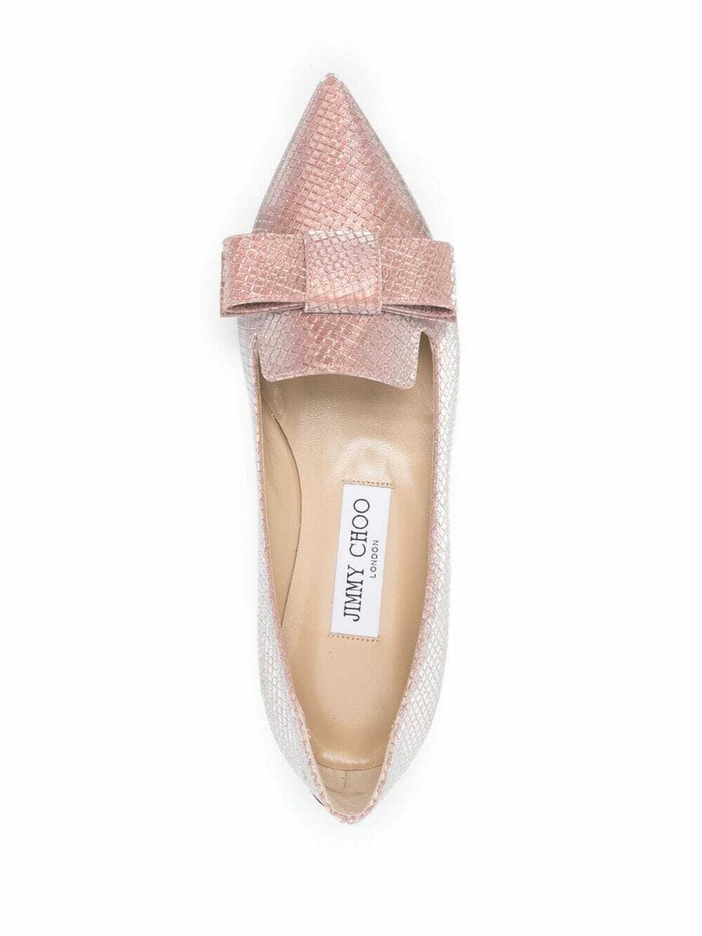 JIMMY CHOO - Gala Pointed-toe Leather Ballet Flats Jimmy Choo