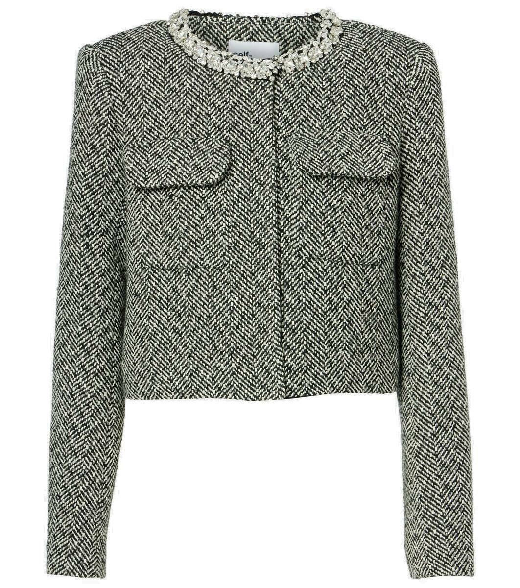 Self-Portrait Herringbone embellished jacket Self-Portrait