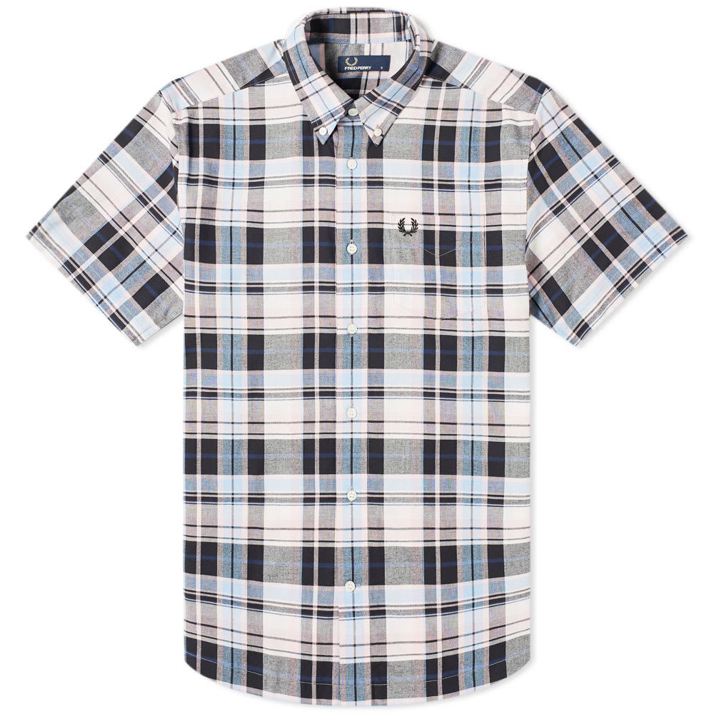 Fred Perry Authentic Short Sleeve Checked Shirt Fred Perry