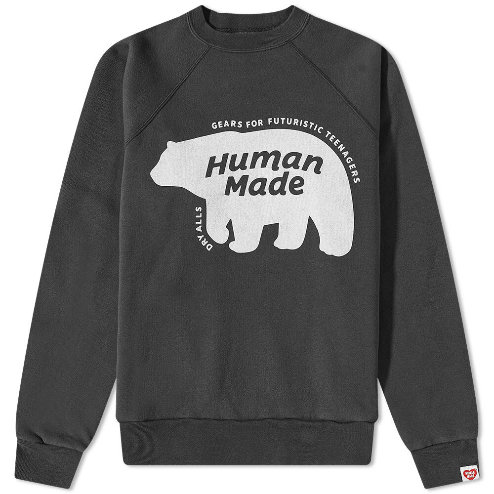 Human Made Men's Polar Bear Sweat in Black Human Made