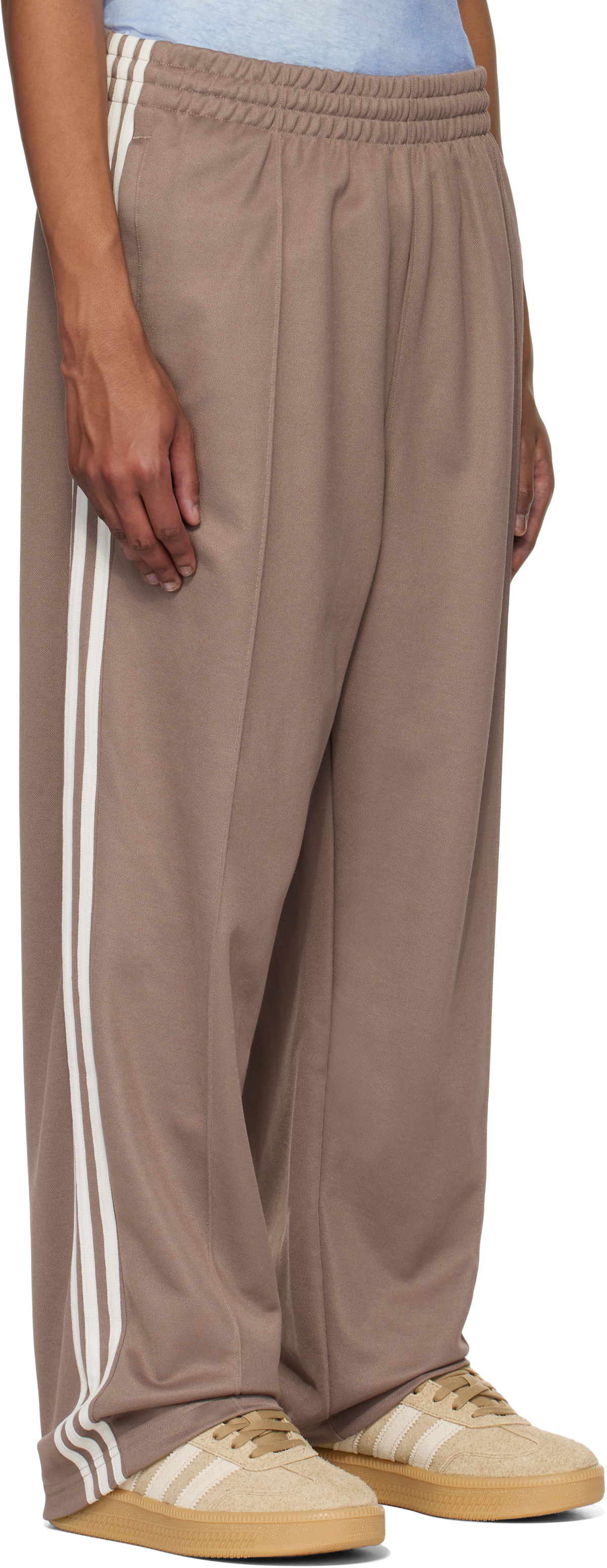 adidas Originals Brown Adicolor Baggy Fit Firebird Track Pants adidas Originals