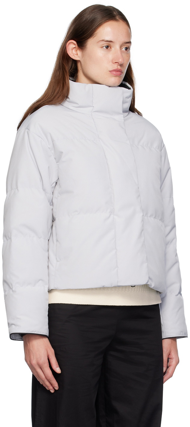 Canada Goose Gray 'Black Label' Grandview Cropped Down Jacket Canada Goose
