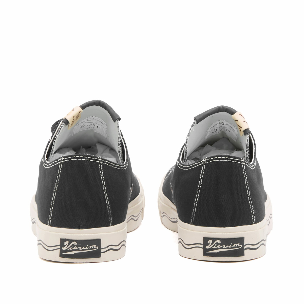 Visvim Men's Seeger Lo Canvas Sneakers in Black Visvim
