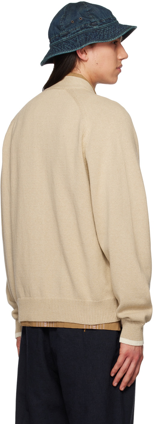Universal Works Beige David Cardigan Universal Works