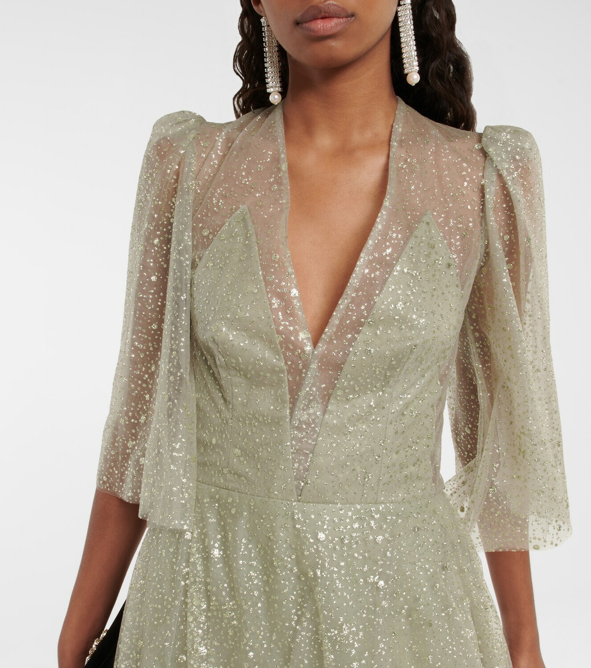 Costarellos Embellished tulle gown Costarellos