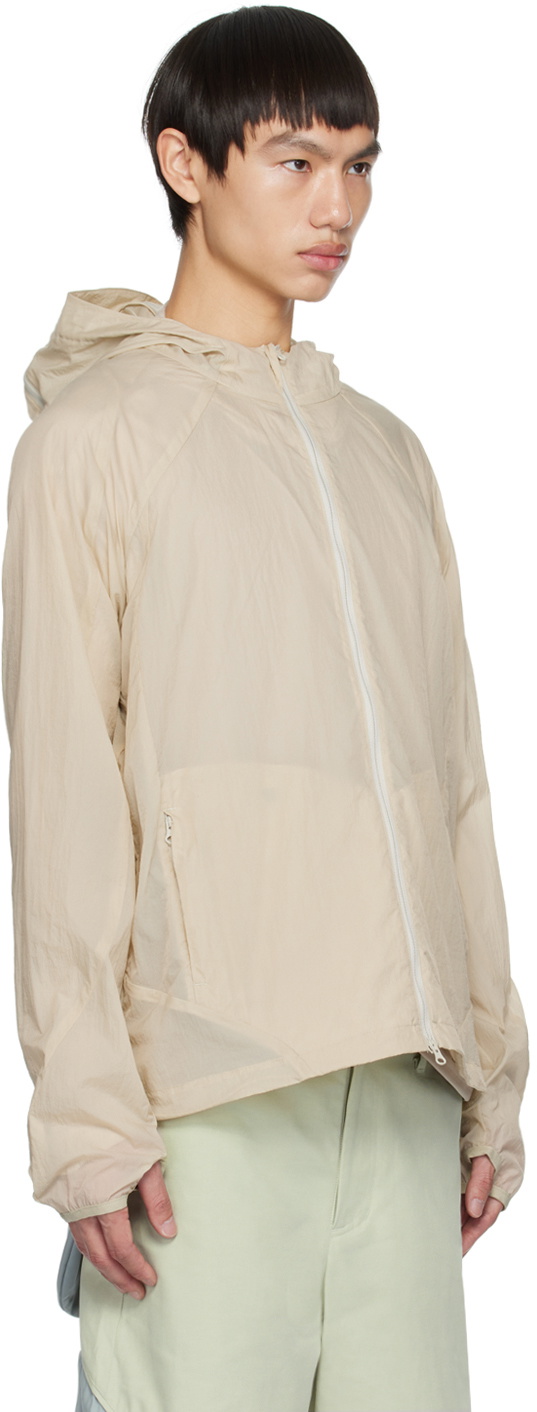 Post Archive Faction (PAF) Beige Zip Hoodie Post Archive Faction