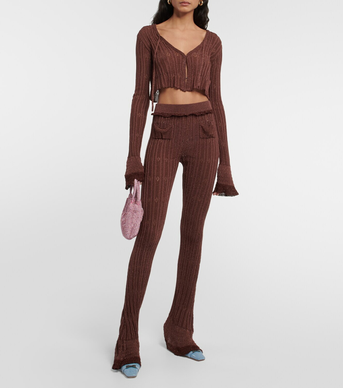 KNWLS - Ribbed-knit cropped cardigan KNWLS