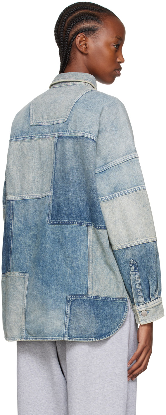 AMBUSH Blue Patchwork Denim Shirt Ambush