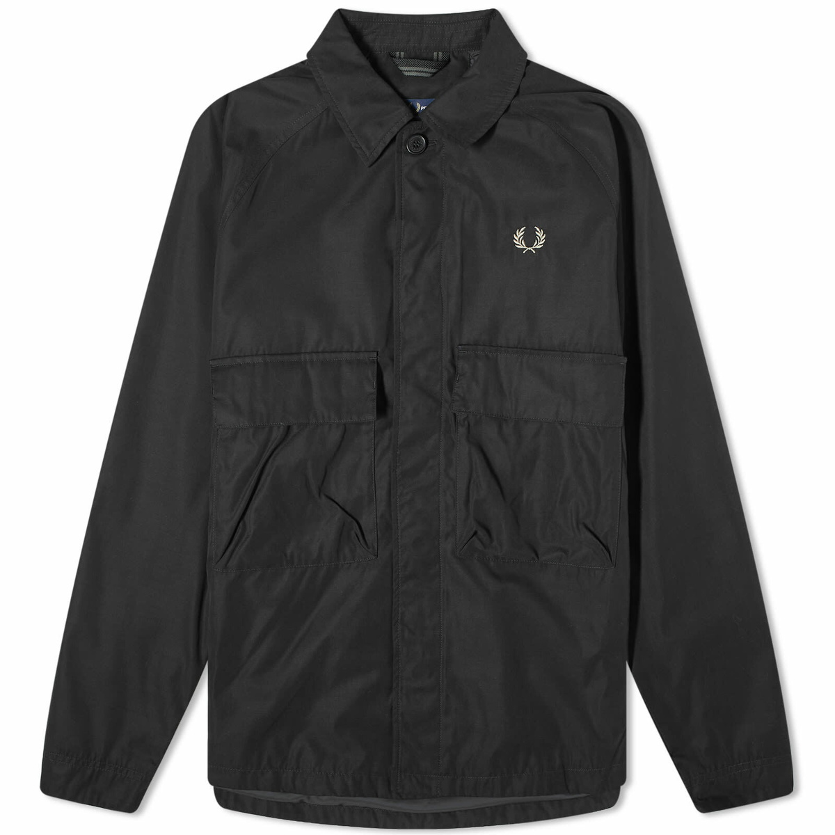 Fred Perry Men's Utility Overshirt in Black Fred Perry