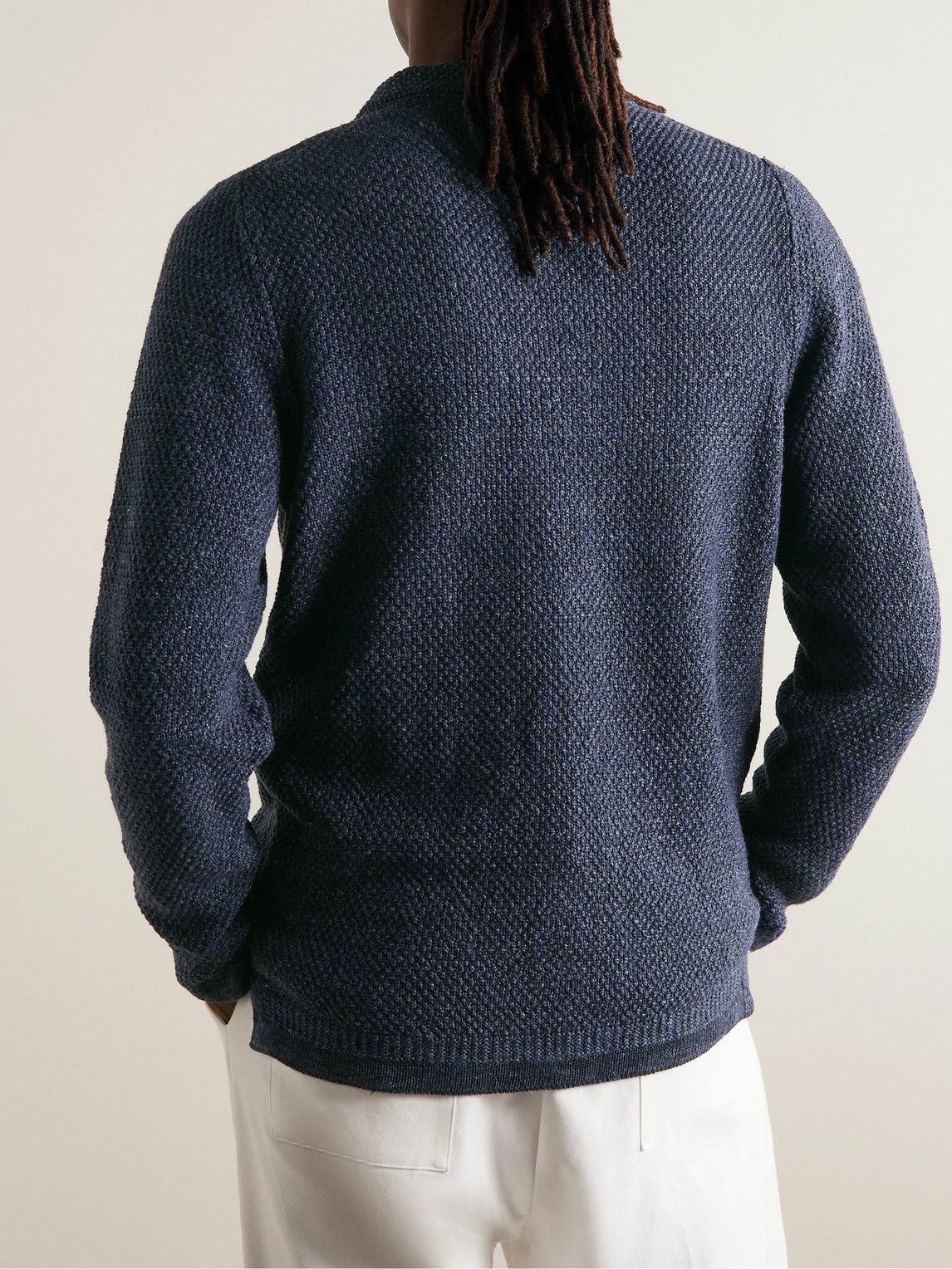 Inis Meáin - Linen Cardigan - Blue Inis Meáin