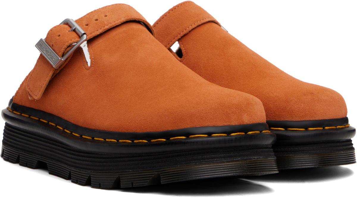 Dr. Martens Orange Zebzag Suede Casual Slingback Platform Slip-On ...