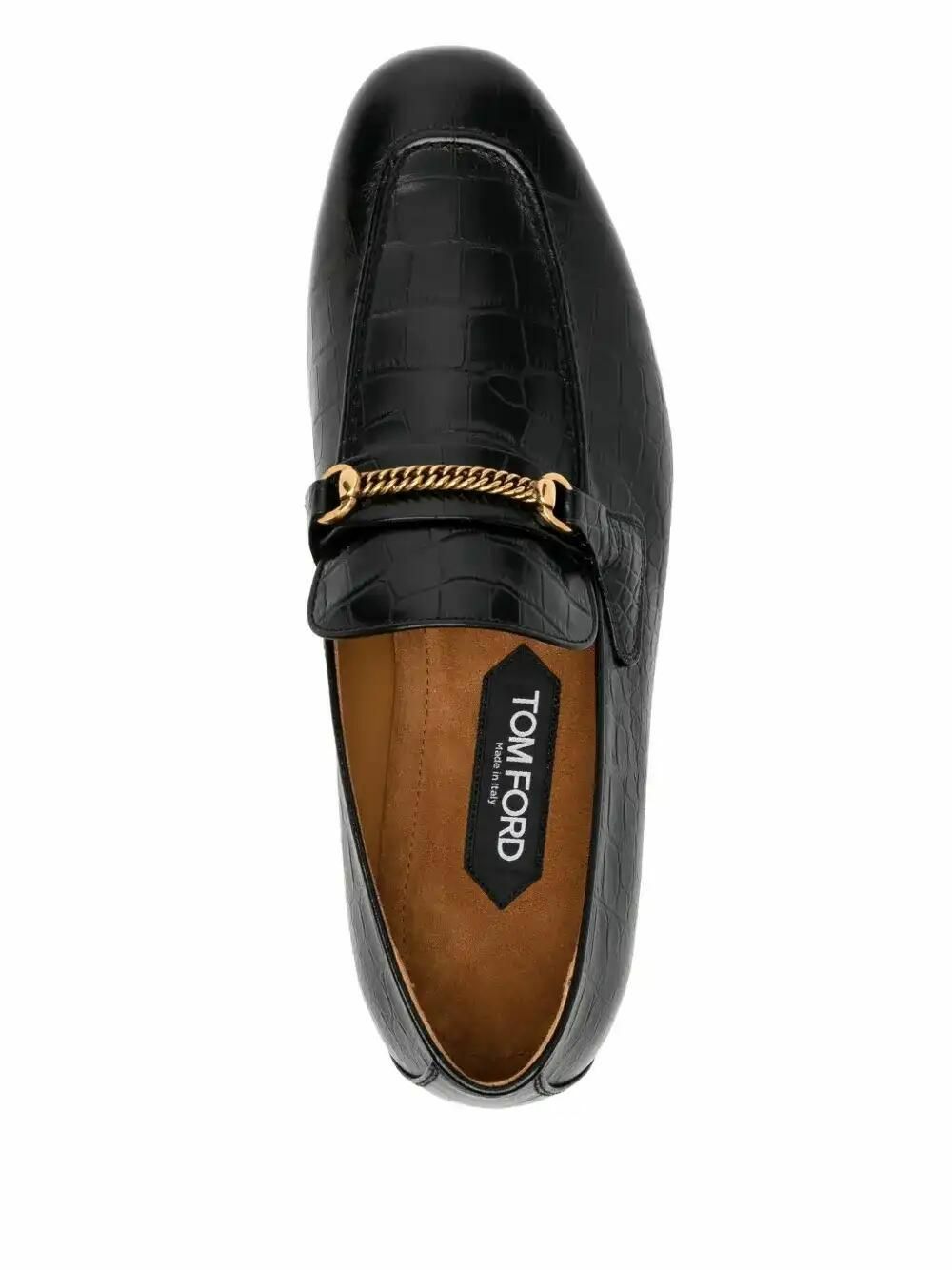 TOM FORD Crocodile-Embossed Leather Loafers TOM FORD