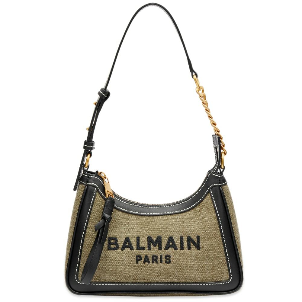 Balmain Women's B-Army Small Shoulder Bag in Khaki/Black Balmain