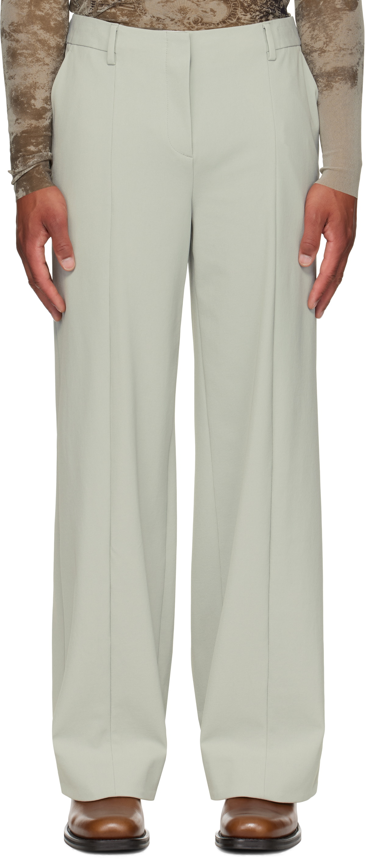 Jean Paul Gaultier Green Undershoe Straps Detail Trousers Jean Paul ...