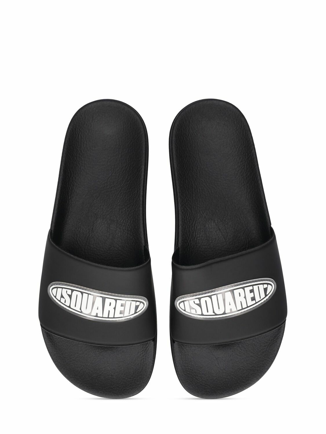 DSQUARED2 Logo Print Rubber Slide Sandals Dsquared2