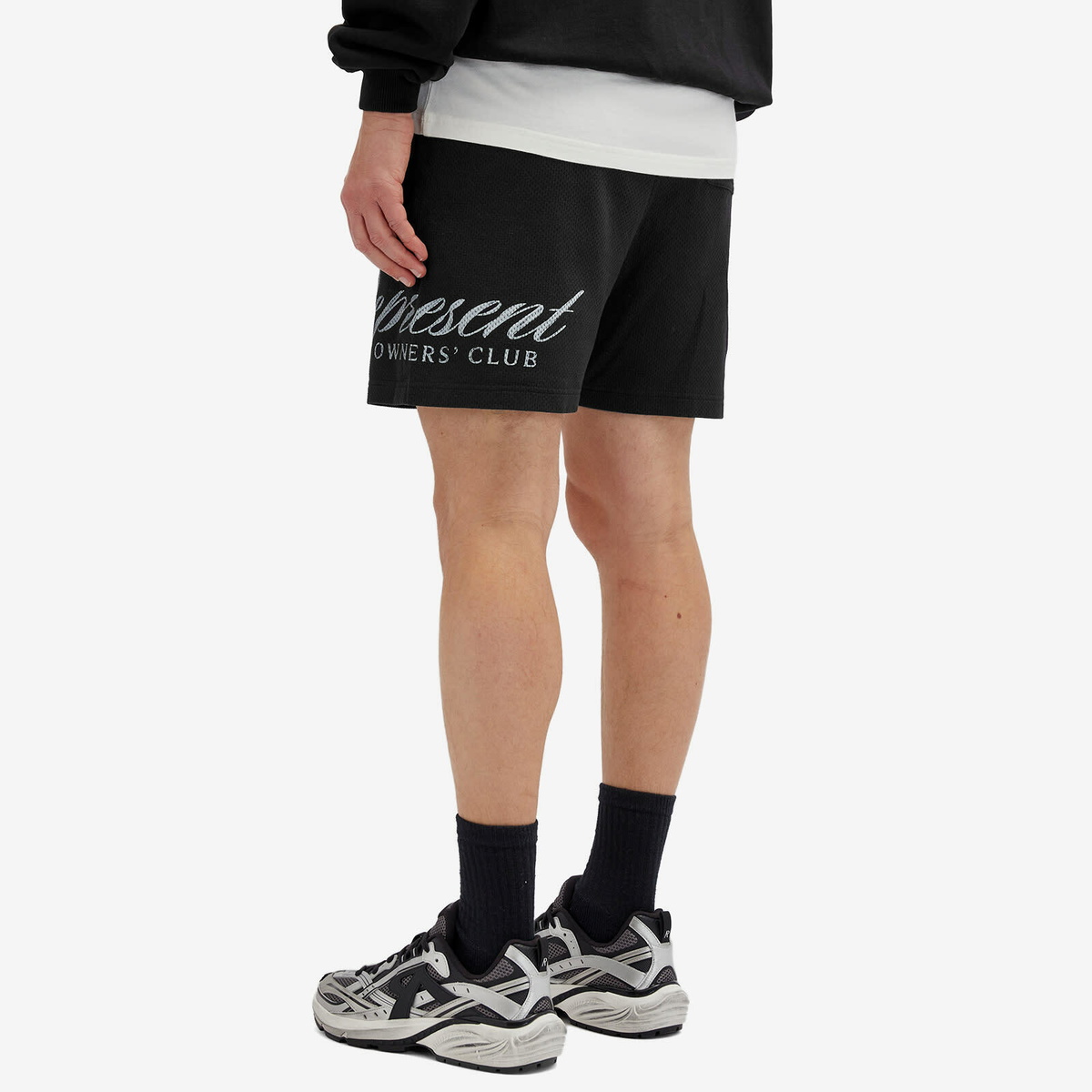 Represent Men's Owners Club Script Mesh Shorts in Black Represent
