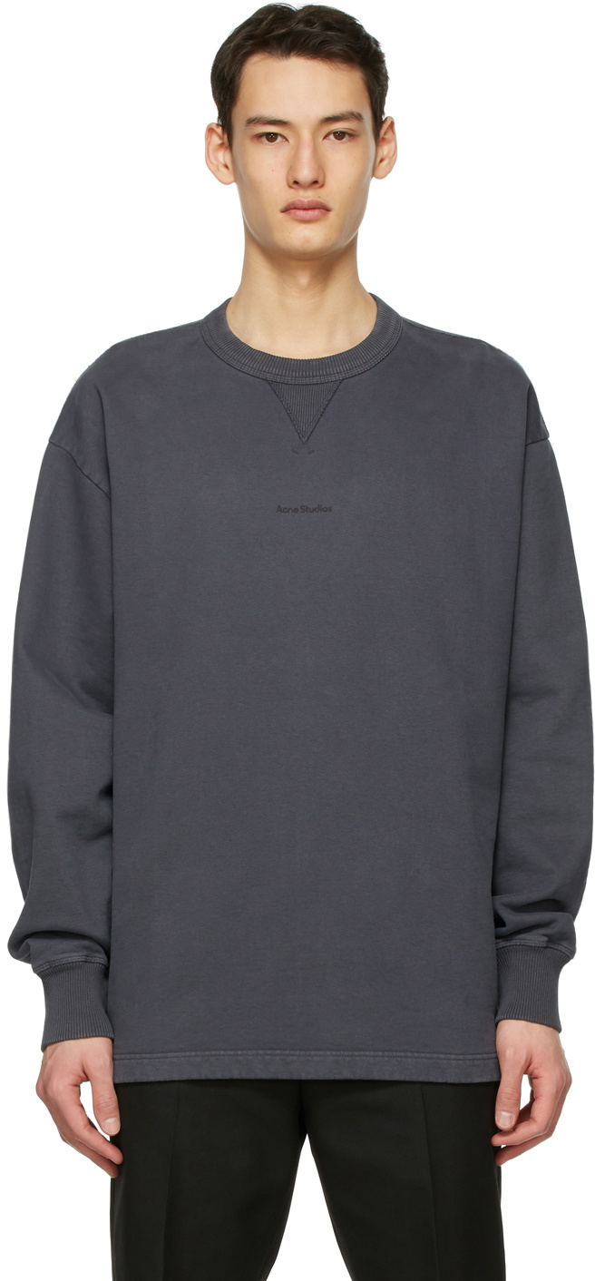 Acne Studios Grey Logo Sweatshirt Acne Studios