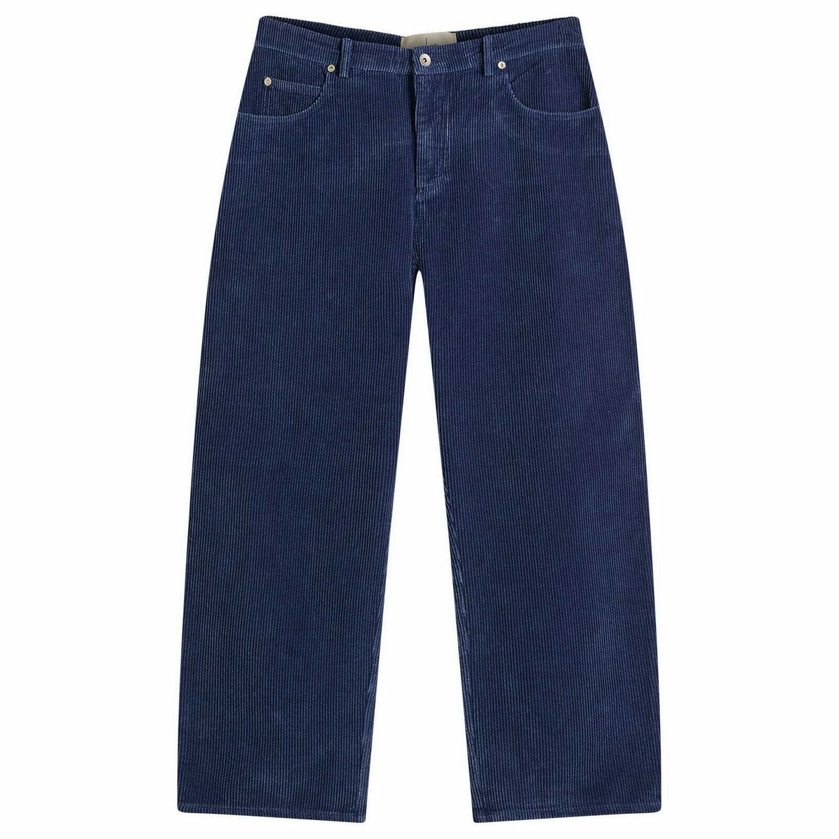 Folk Men's Barrel Leg Pant in Washed Indigo Cord Folk