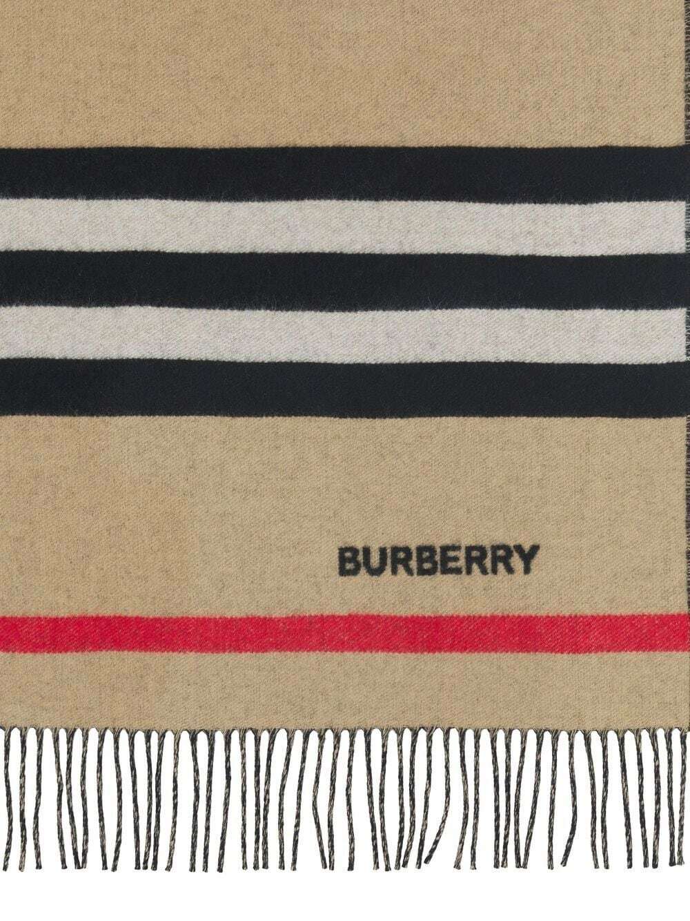 BURBERRY - Icon Stripe Cashmere Scarf Burberry