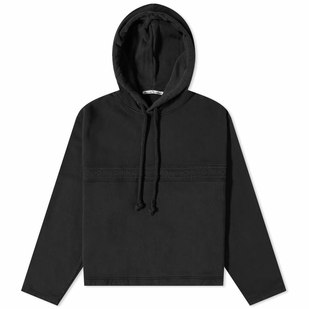 Acne Studios Men's Farmy Chain Rib Hoody in Black Acne Studios
