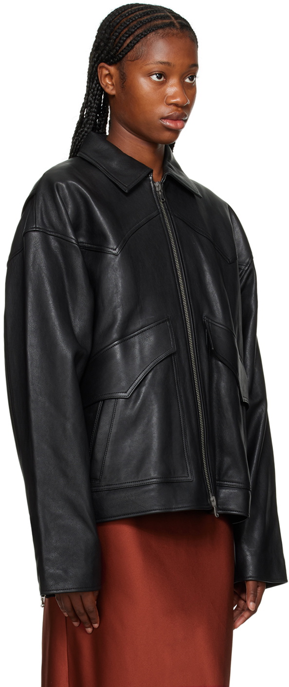 Maiden Name Black Myles Leather Jacket Maiden Name