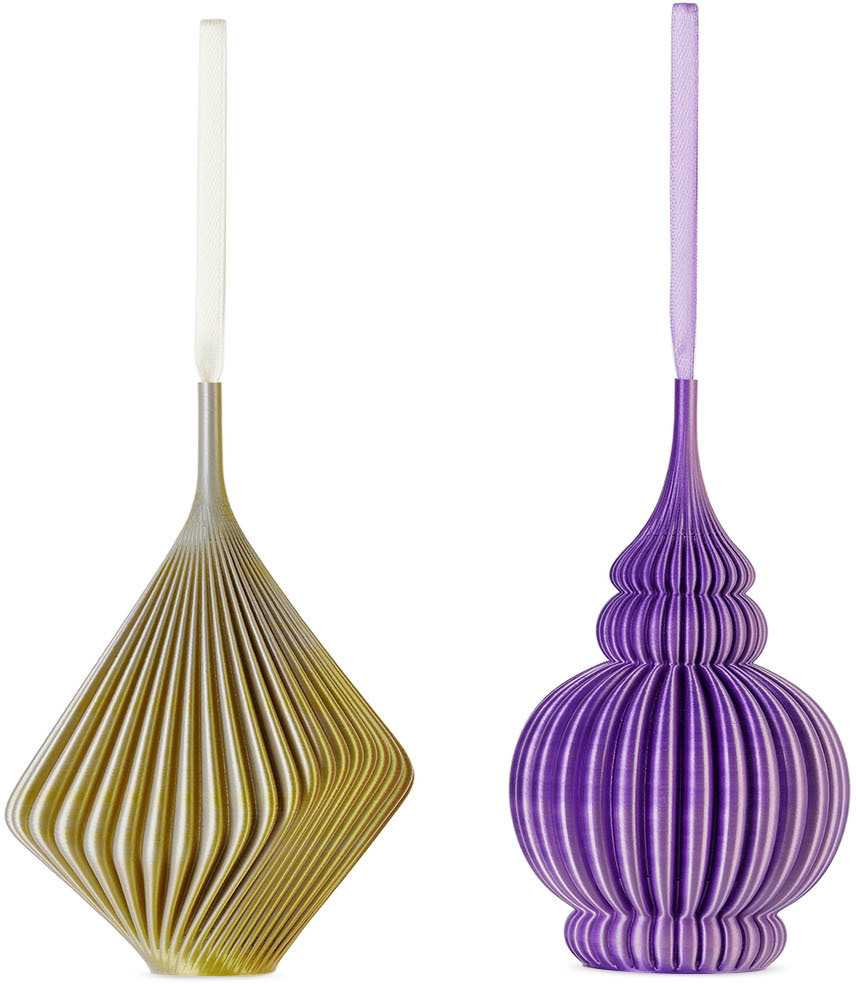 Sheyn SSENSE Exclusive Purple & Yellow Bloz & Zayl Ornament Set Sheyn