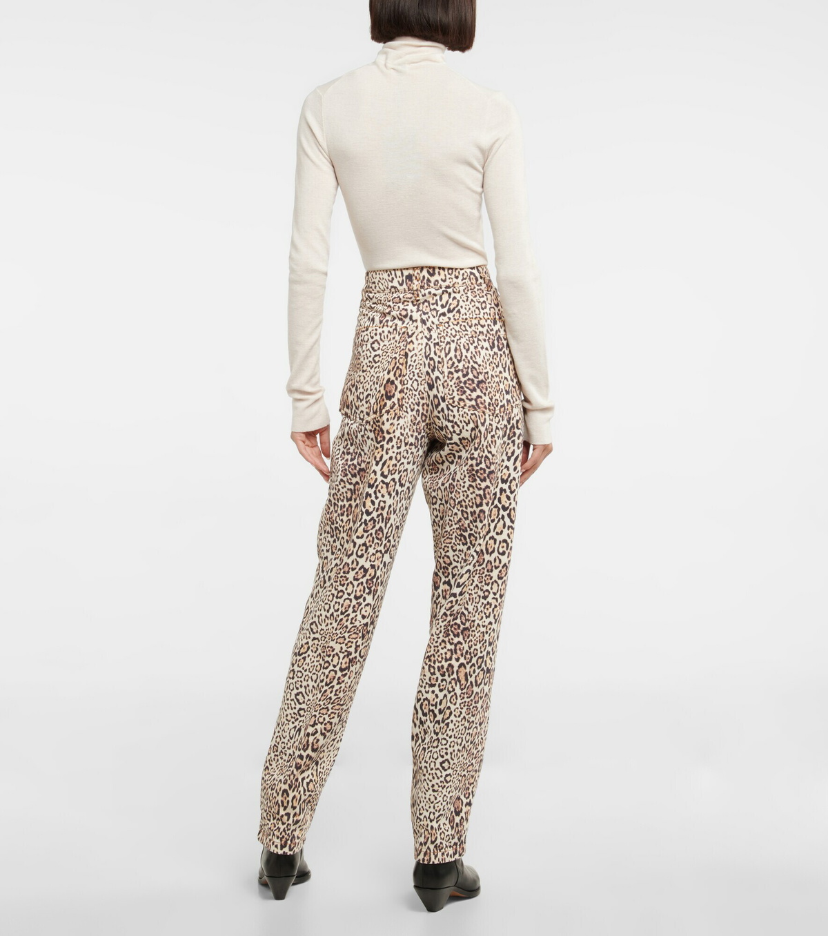 Etro - Leopard-print high-rise tapered jeans Etro