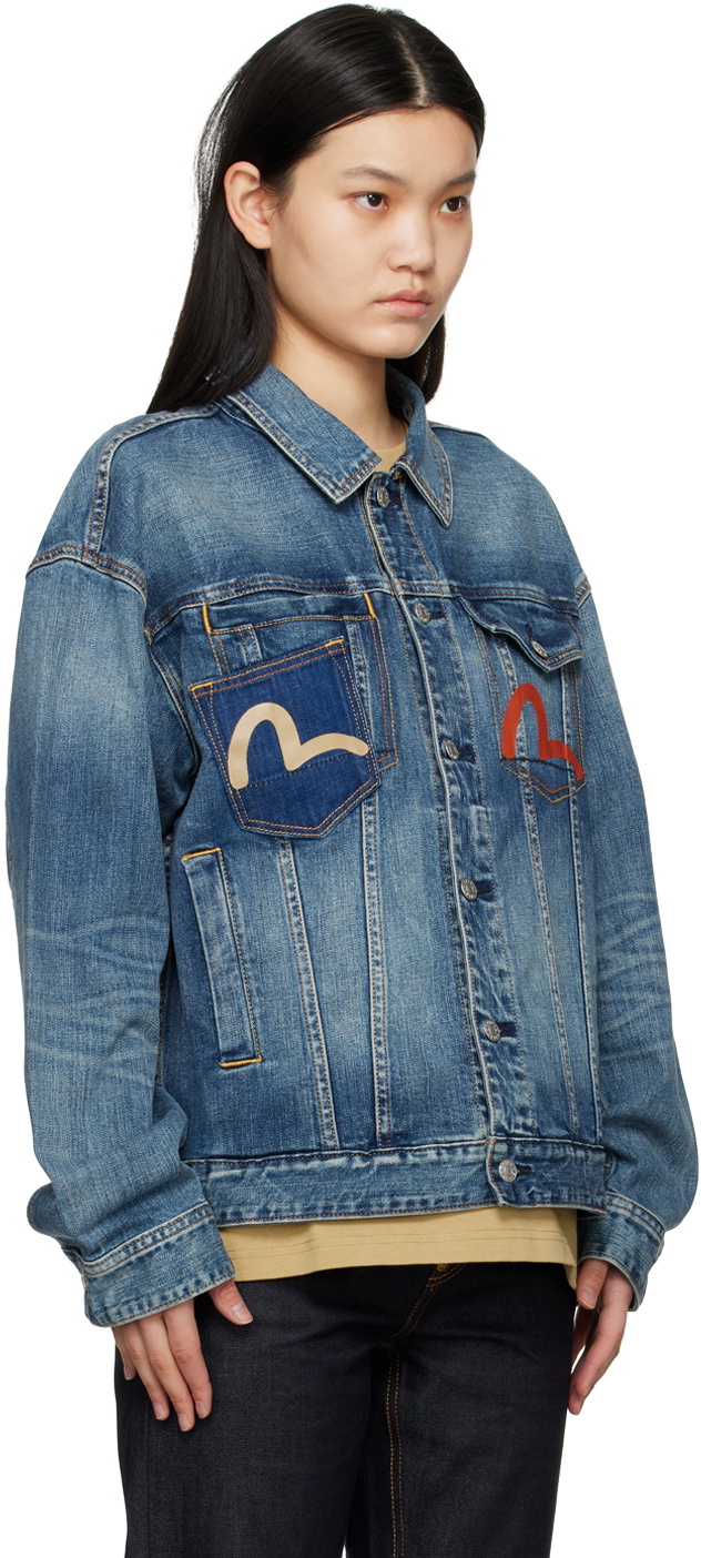 Evisu Blue Pocket Denim Jacket Evisu