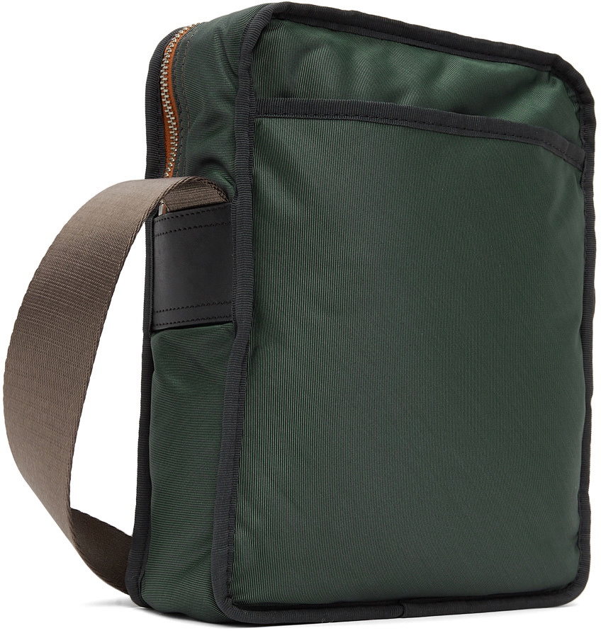 Paul Smith Green Recycled Twill Flight Bag Paul Smith
