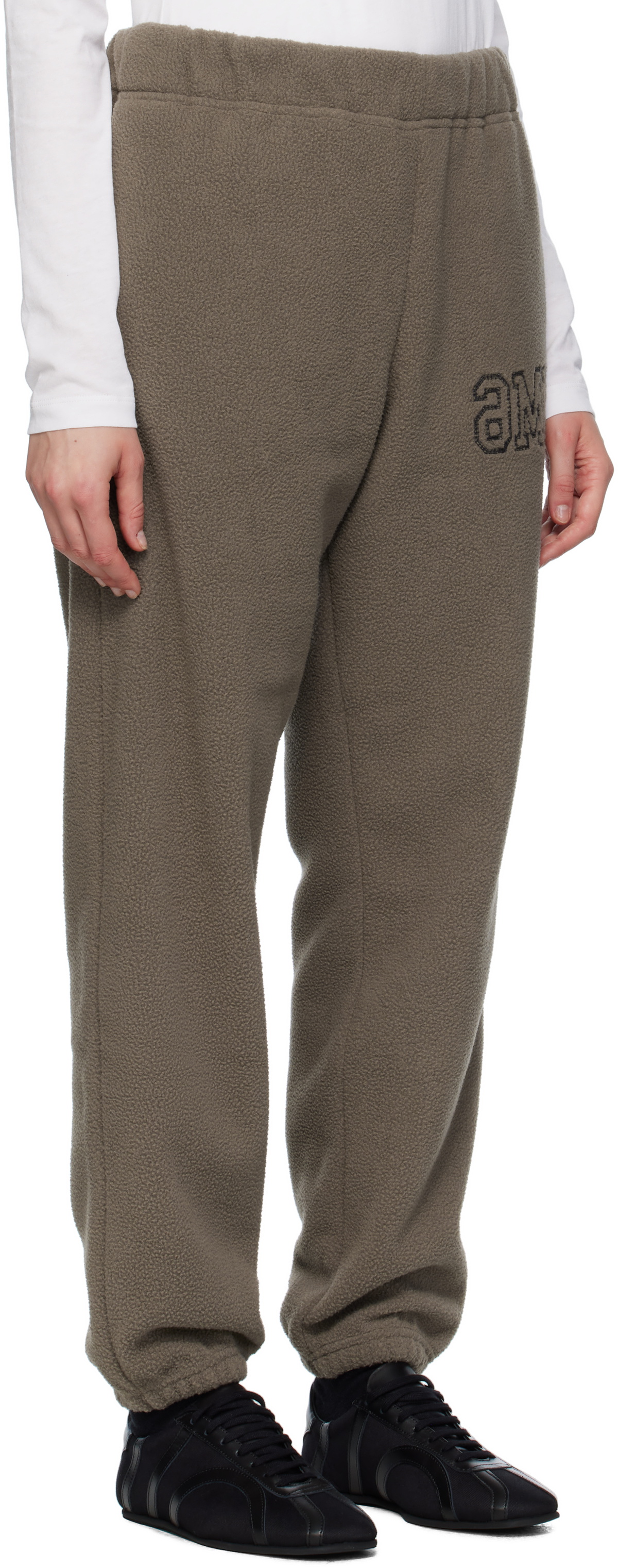 MM6 Maison Margiela Taupe Fleece Sweatpants MM6 Maison Margiela