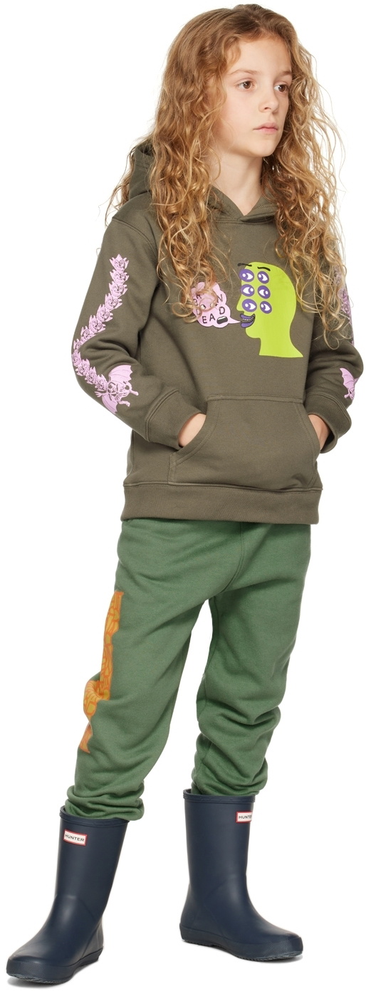 Brain Dead Kids Khaki Eye See You Hoodie Brain Dead