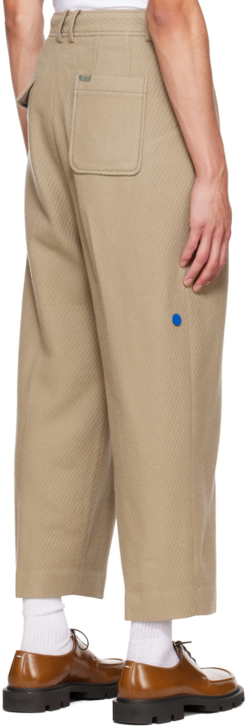 ADER error Beige Pleated Trousers ADER error