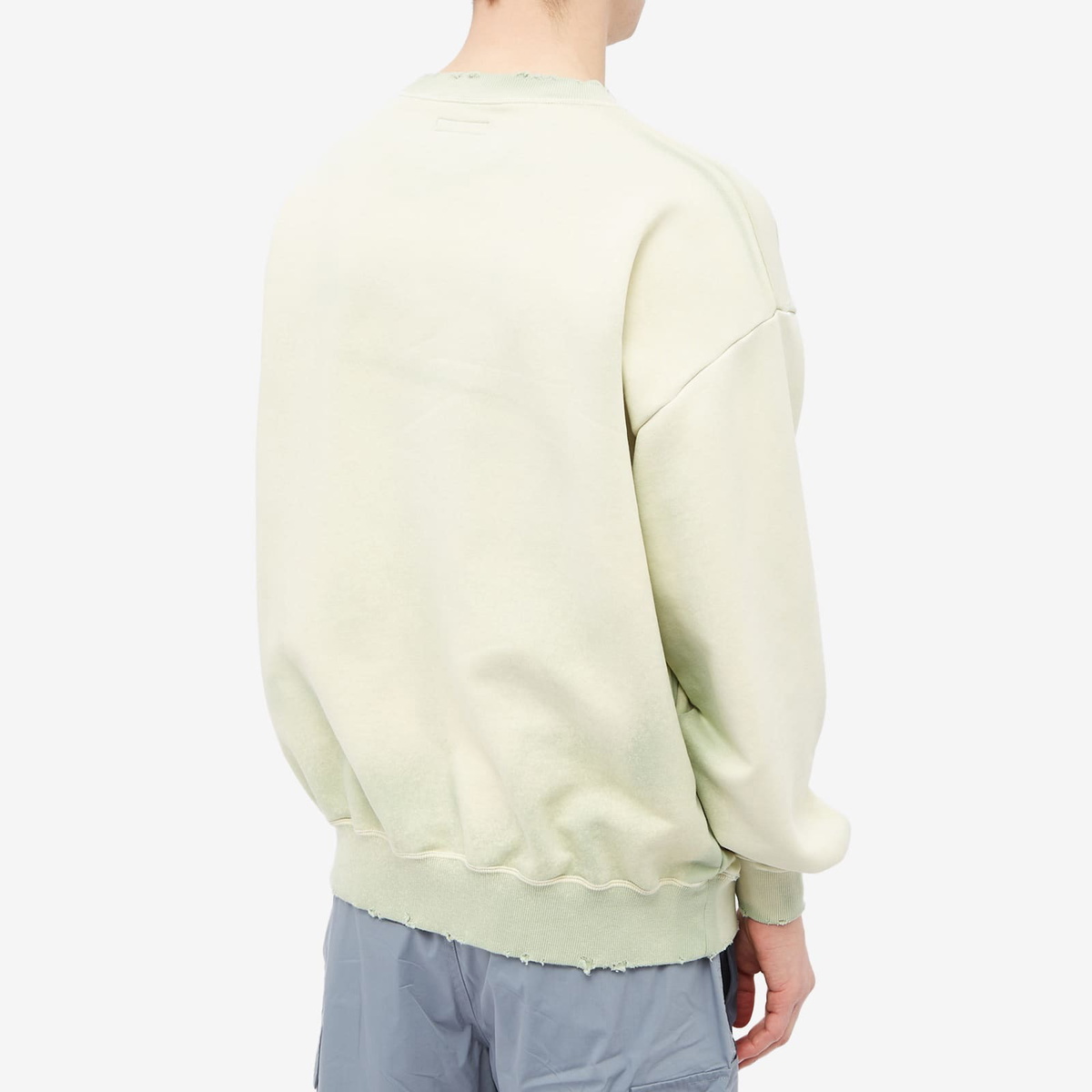 Flagstuff Men's Boro Washed Crew Sweat in Mint Flagstuff
