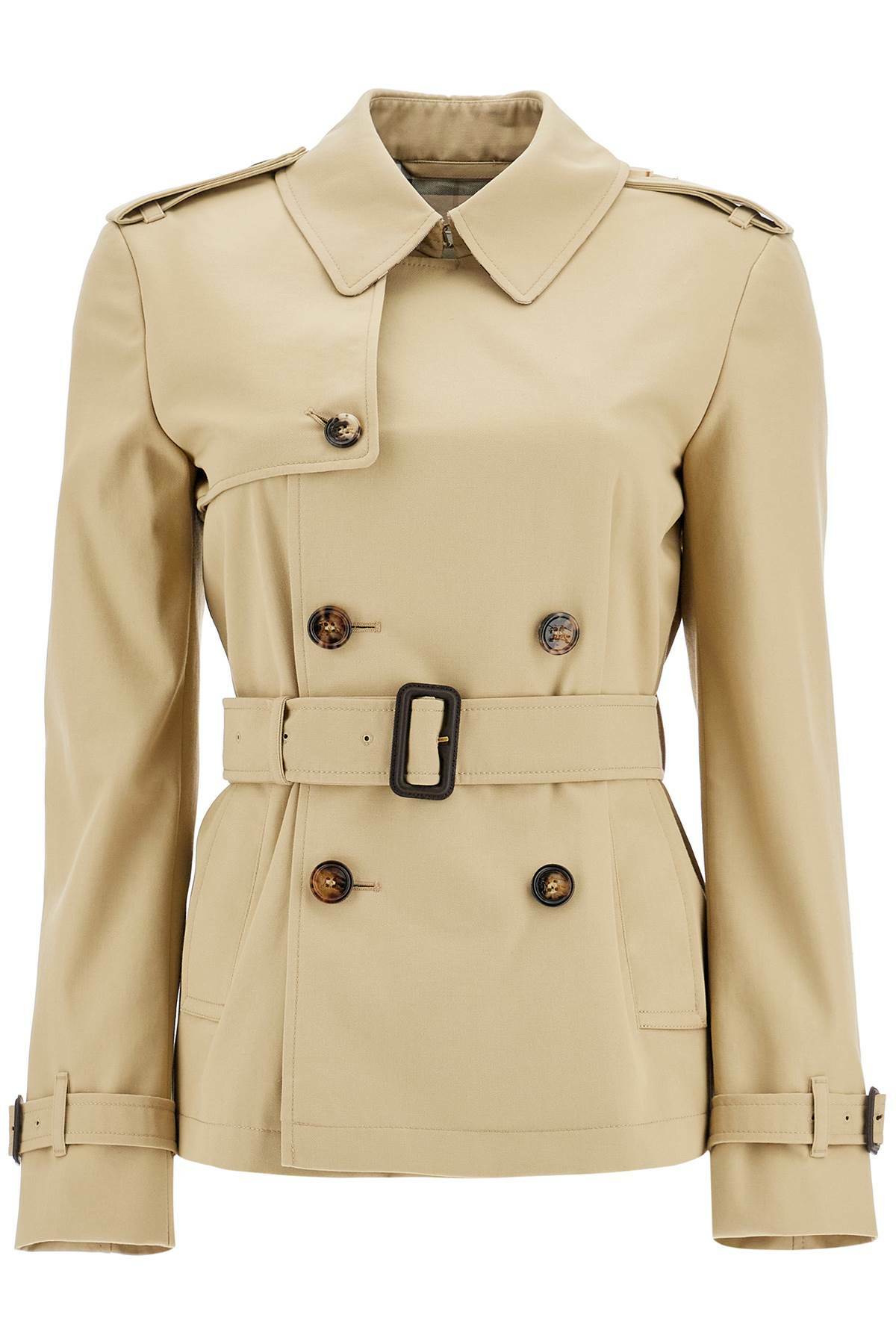 BURBERRY short trench coat with belt Beige Burberry