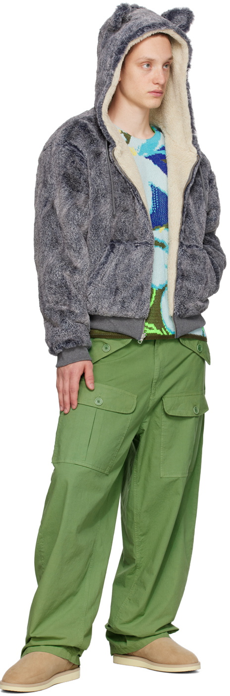 Sky High Farm Workwear Green Relaxed-Fit Cargo Pants Sky High Farm Workwear