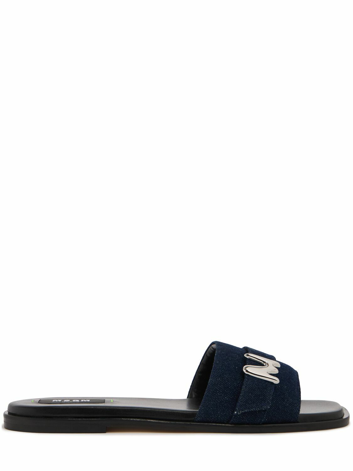 MSGM 10mm Denim Flat Sandals MSGM