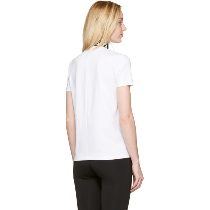 Versus White Logo Collar T-Shirt Versus
