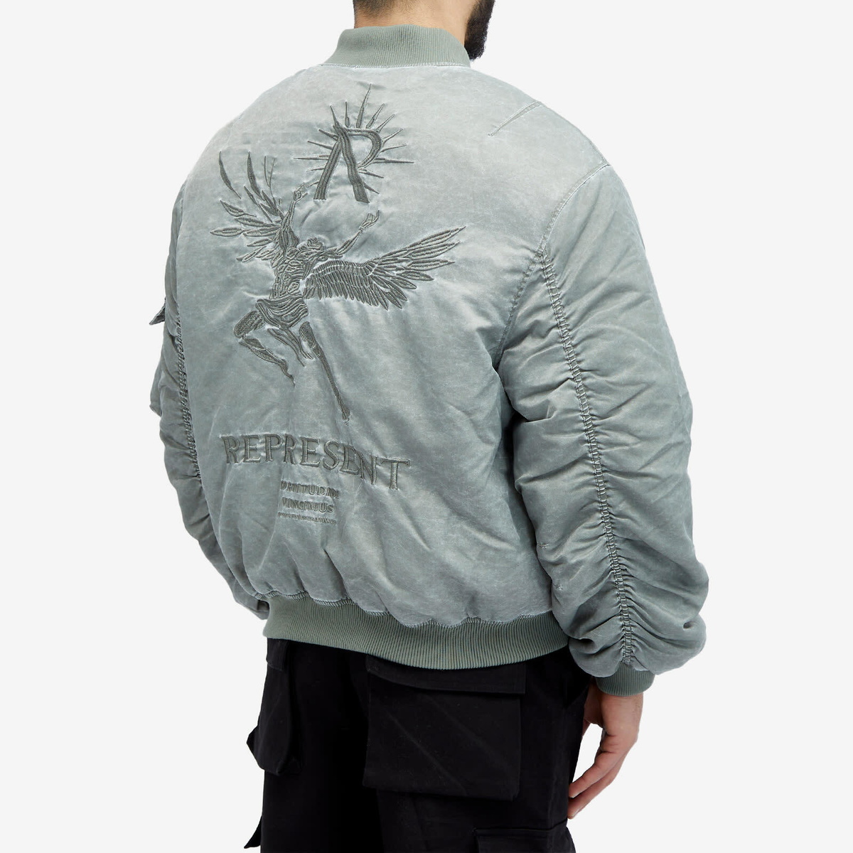 Represent Men's Horizons Classic Flight Jacket in Khaki Represent