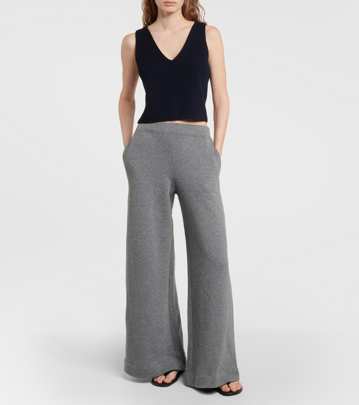 Eres - V-neck wool and cashmere top ERES