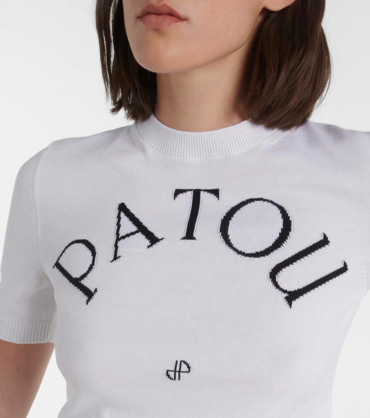 Patou Logo jacquard cotton-blend top Patou