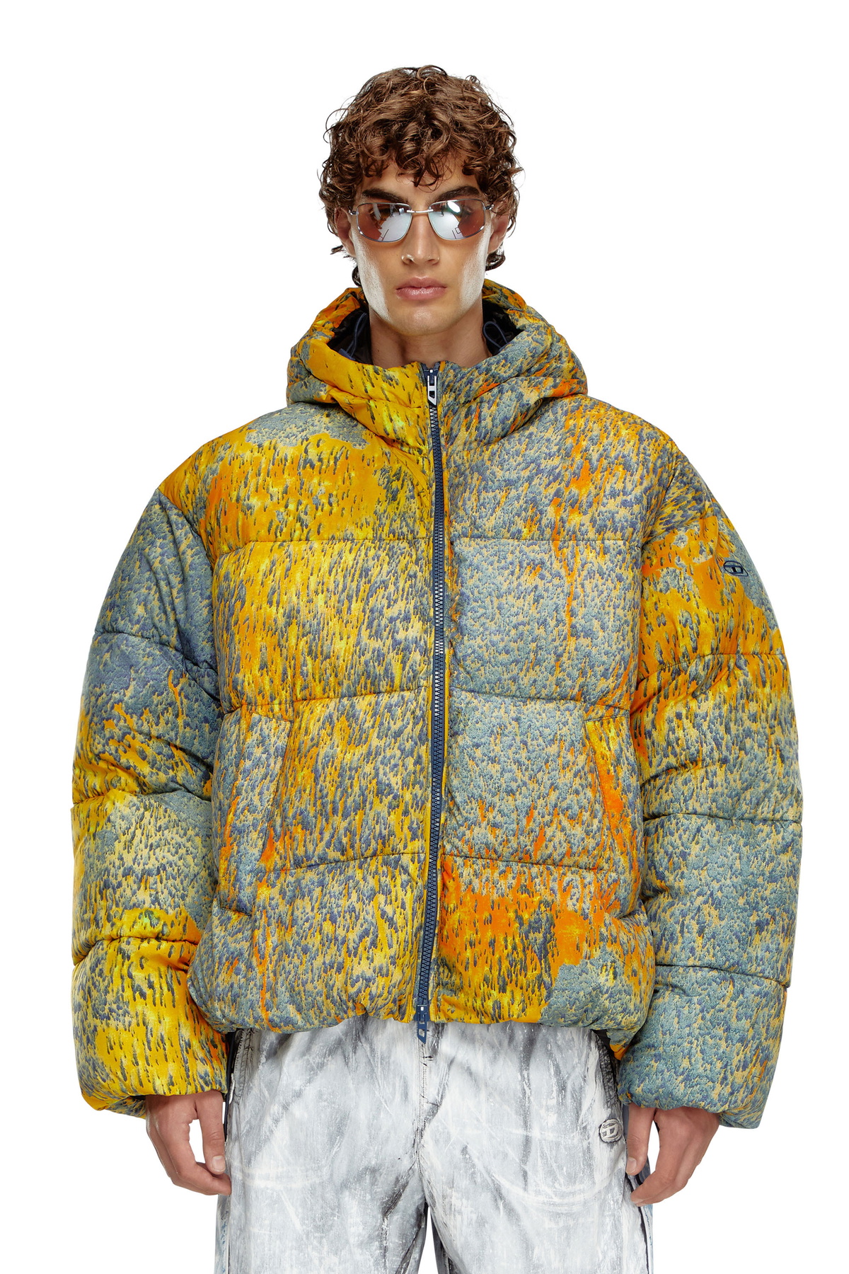 Diesel Puffer jacket with acid rain effect - Winter Jackets Mens in ...