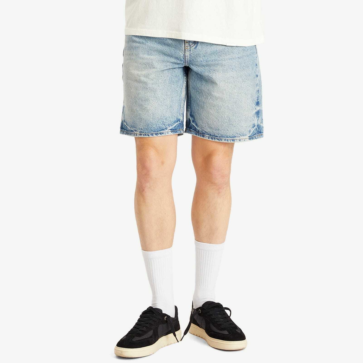 Represent Men's Tailored Denim Shorts in Blue Represent