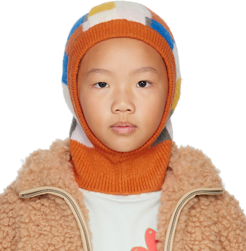 Fish & Kids Kids Multicolor Check Balaclava